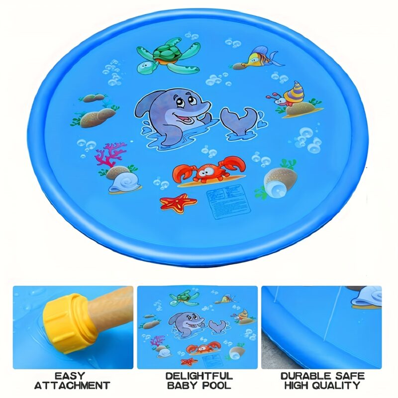 1pc Pvc Inflatable Outdoor Splash Mat Fun Water Play Mat - Free ...