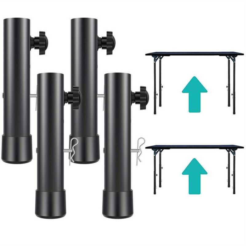 Adjustable Steel Folding Table Leg Risers Heavy Duty 24 Levels - Free ...