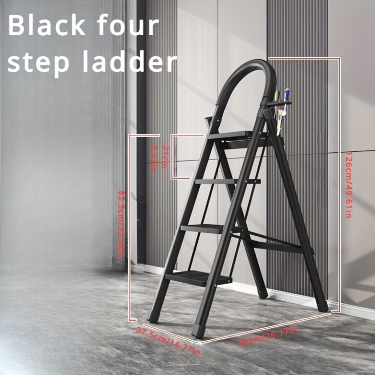 Multifunctional Folding Ladder Portable Sturdy Carbon Steel Step Ladder ...