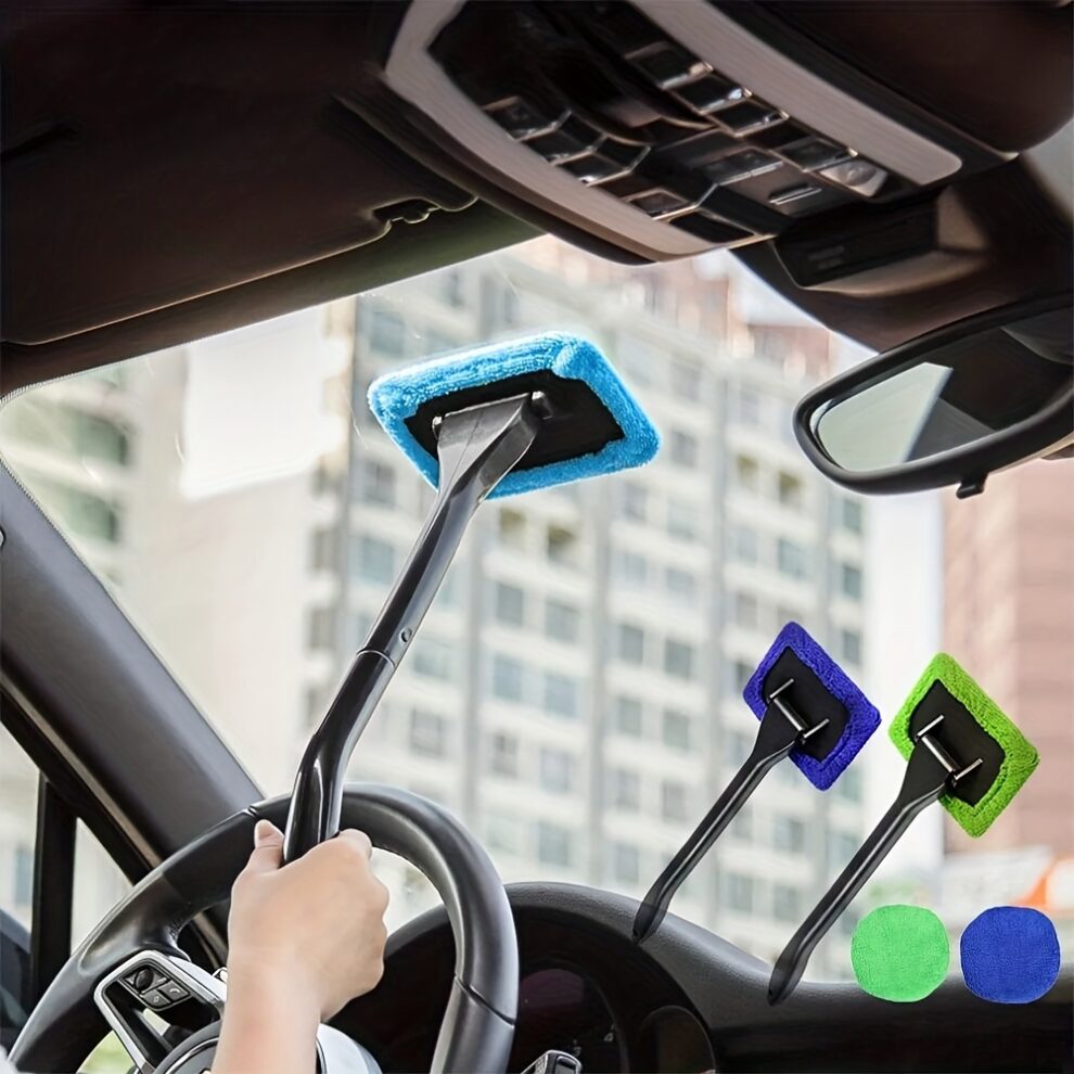 Long Handle Car Window Cleaner Kit Auto Glass Interior Tool - Free ...