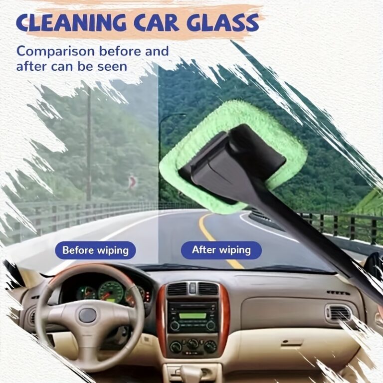 Long Handle Car Window Cleaner Kit Auto Glass Interior Tool - Free ...