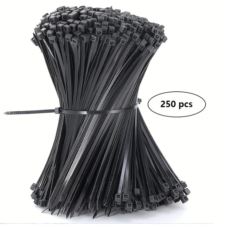 Heavy Duty Black Nylon Cable Zip Ties 250pcs Various Sizes - Free Shipping Worldwide