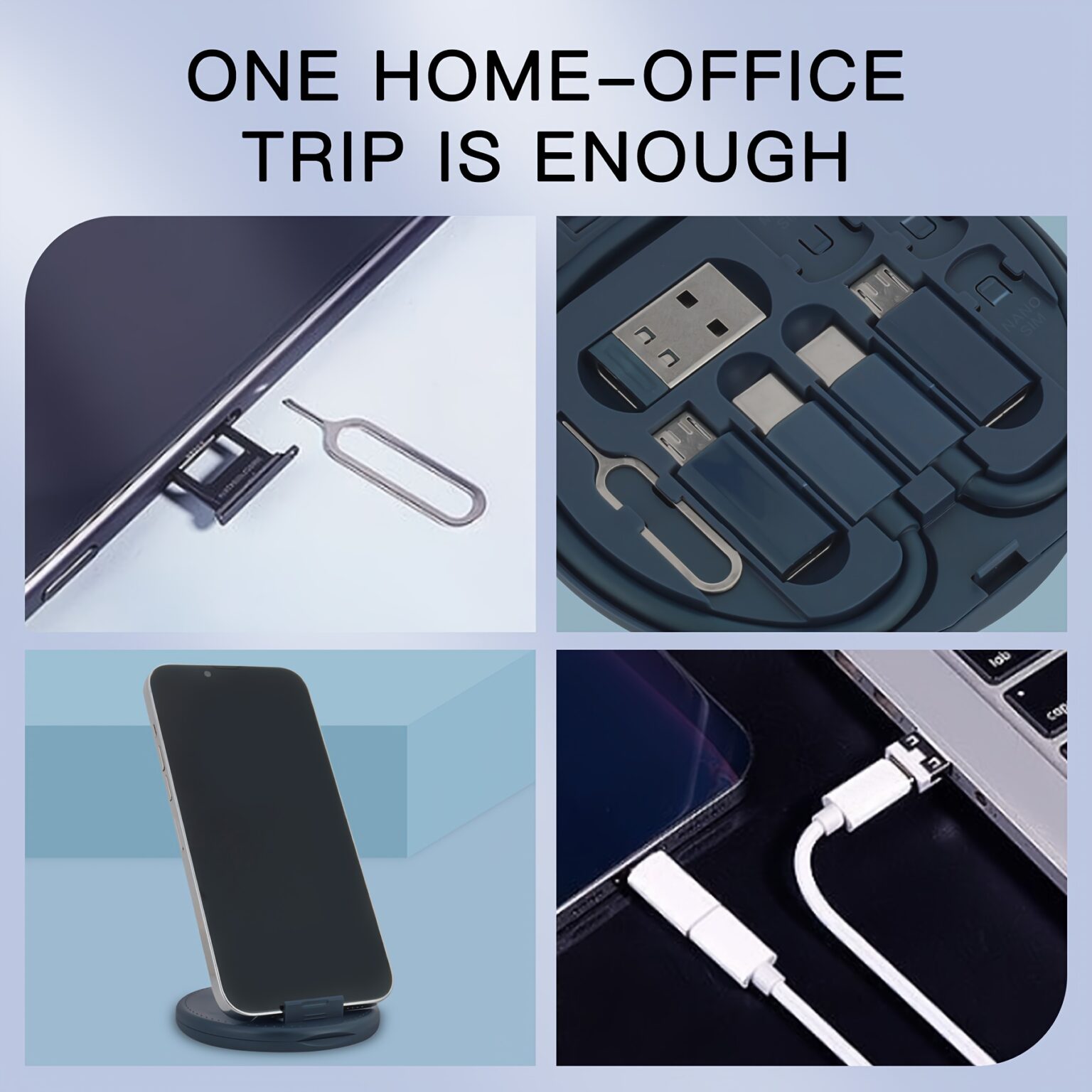 Ultimate Multi Usb Charging Adapter Kit Usb C Micro Type A Phone Stand ...