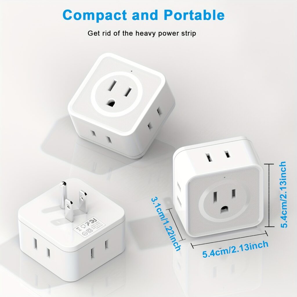 5way Multi Plug Outlet Adapter Travel Home Office Essentials - Free ...
