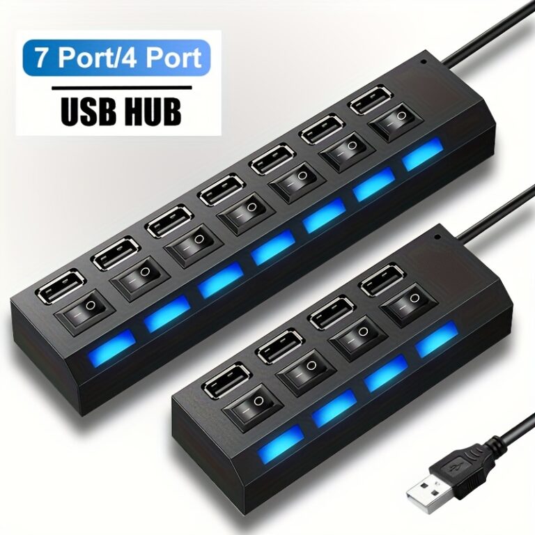 7port4port Usb 20 Led Hub With Power Switch For Pclaptop - Free ...