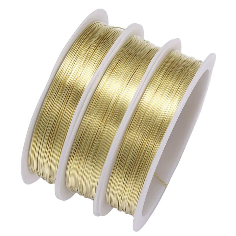 Versatile Golden Copper Wire Roll For Diy Jewelry Crafting Various ...