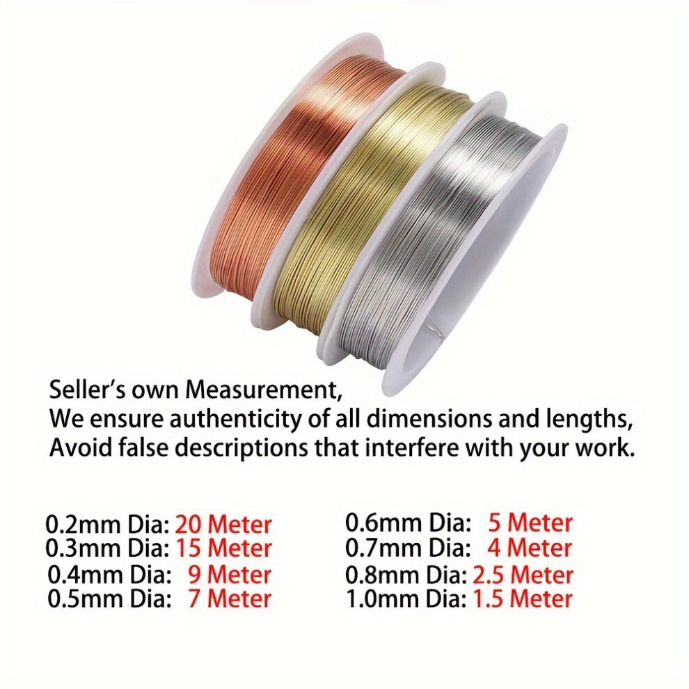 Versatile Golden Copper Wire Roll For Diy Jewelry Crafting Various ...