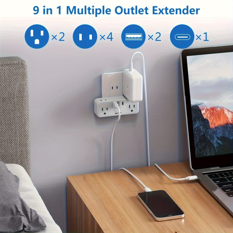 Us Plug Wall Socket 2 Usb 1 Typec Surge Protected - Free Shipping Worldwide