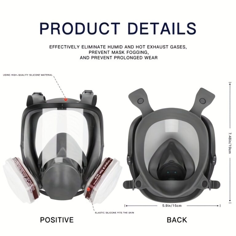 Reusable Full Face Respirator Mask With 25 Filters For Painting Dust ...