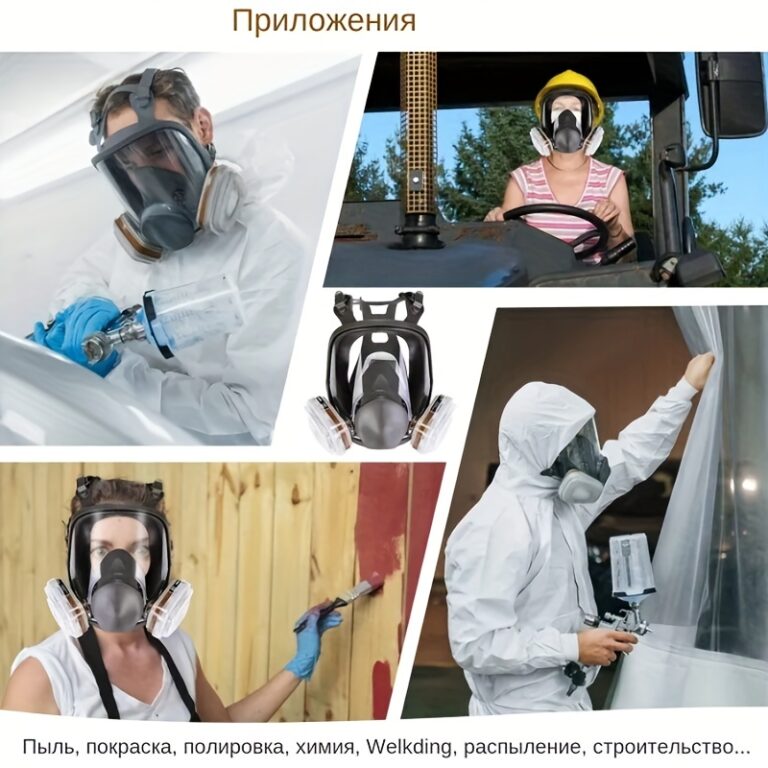 Reusable Full Face Respirator Mask With 25 Filters For Painting Dust ...