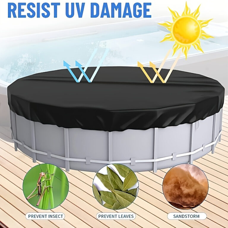 12 Ft Waterproof Round Pool Cover With Drawstring For Above Ground ...