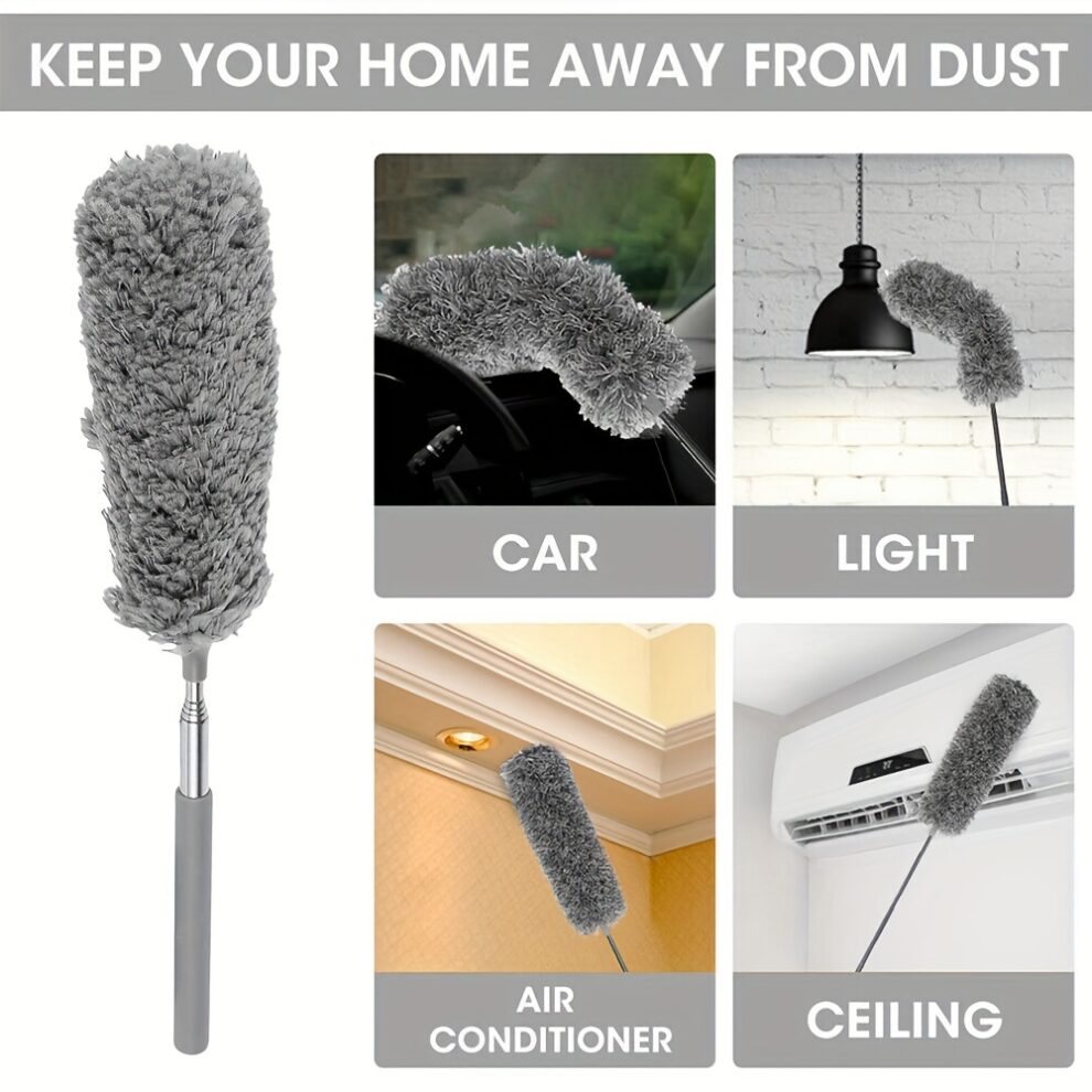 Extendable Microfiber Duster With Bendable Head For High Ceilings And ...