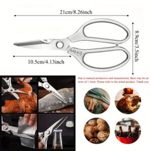 Heavyduty 85 Stainless Steel Kitchen Scissors For Cutting Chicken Bones ...