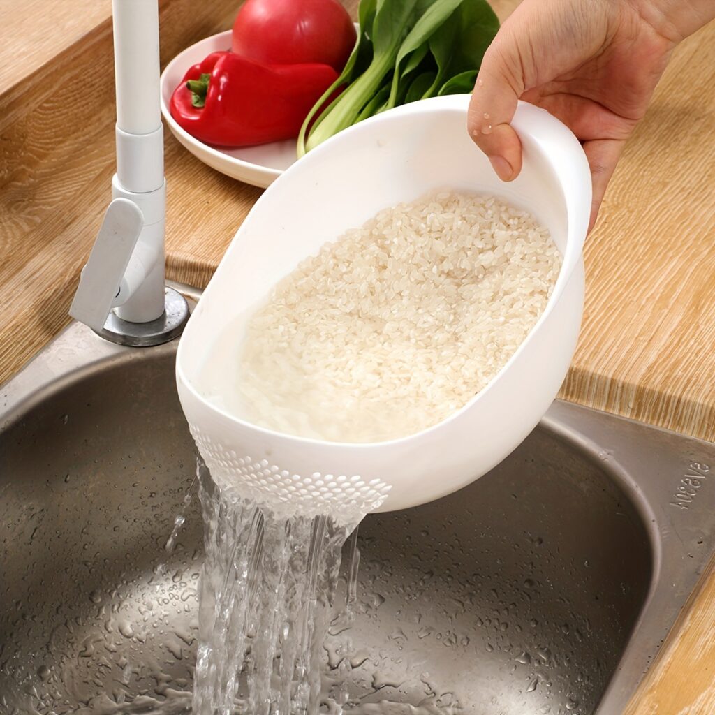 Multifunctional Plastic Rice Washing Sieve Kitchen Gadget Drain Basket ...