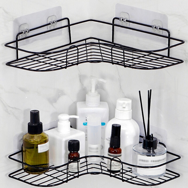 Triangular Wallmounted Shower Caddy Rack For Bathroom Kitchen Storage ...