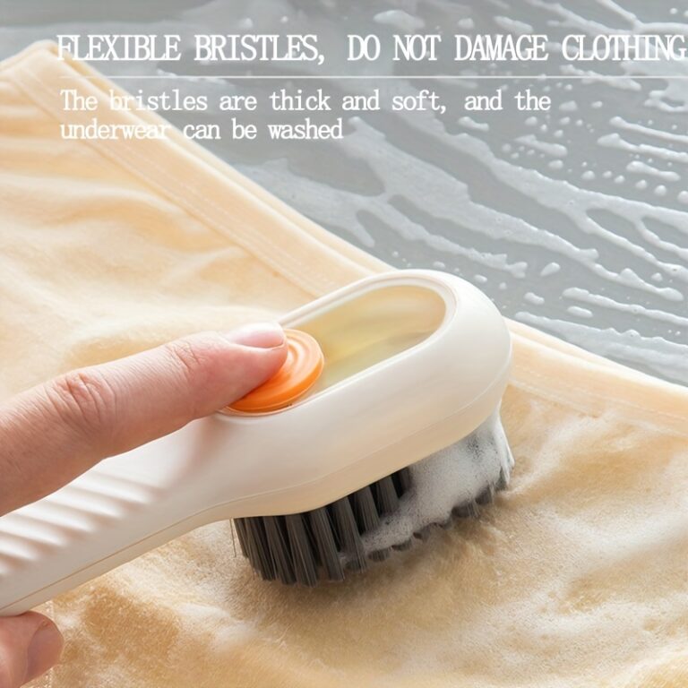 Ergonomic Shoe Cleaning Brush With Builtin Soap Dispenser Soft Bristles ...