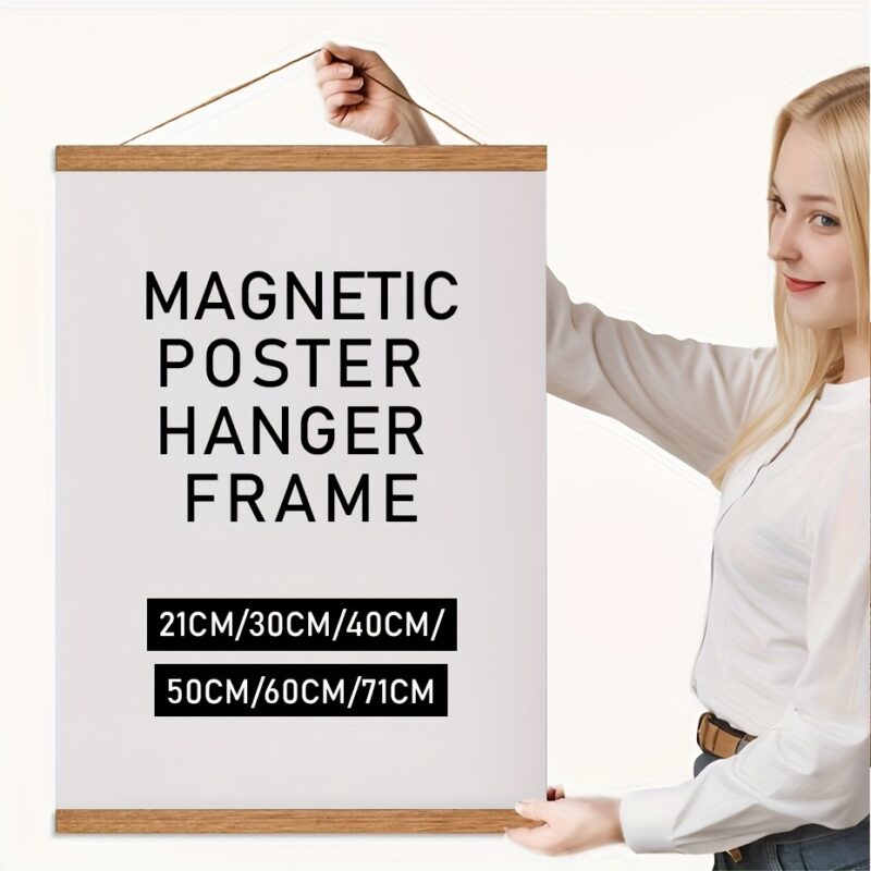Magnetic Wood Poster Frame 6 Colors Easy Swap Modern Decor - Free ...