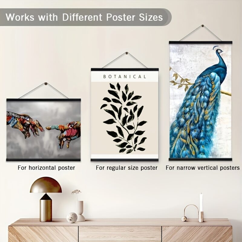 Magnetic Wood Poster Frame 6 Colors Easy Swap Modern Decor - Free ...