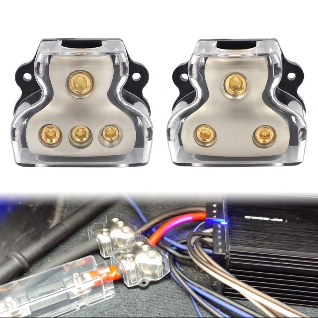 10 To 4 Awg Car Audio Power Distribution Block - Free Shipping Worldwide
