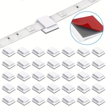 100pack Selfadhesive Led Light Strip Mounting Bracket Clips 8mm10mm ...