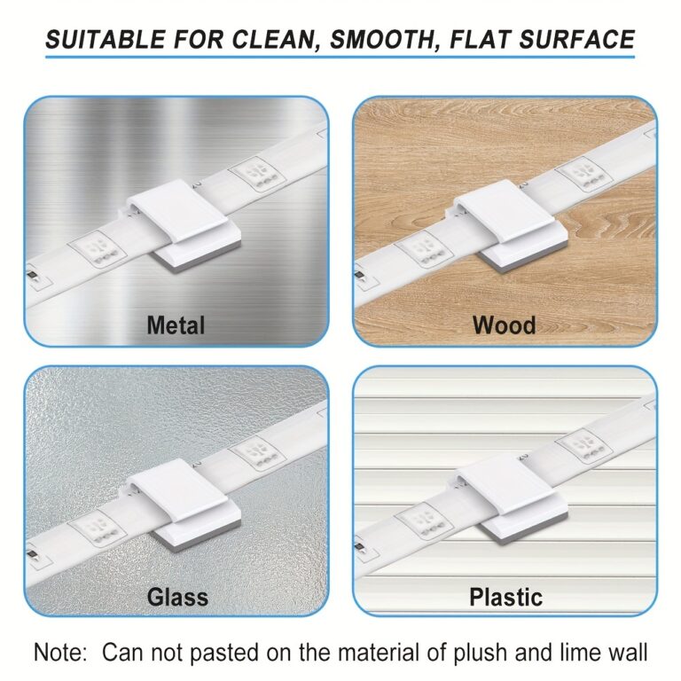 100pack Selfadhesive Led Light Strip Mounting Bracket Clips 8mm10mm ...