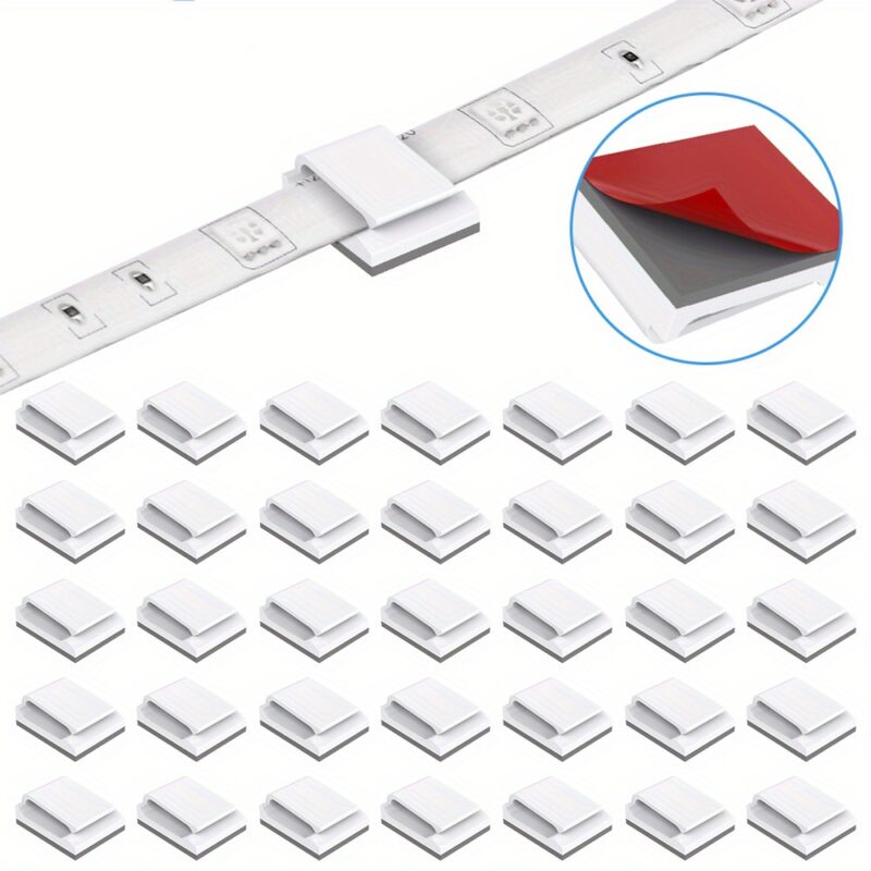 100pack Selfadhesive Led Light Strip Mounting Bracket Clips 8mm10mm ...