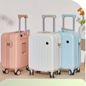 18 Minimalist Hardside Carryon Luggage Solid Color Business Travel ...