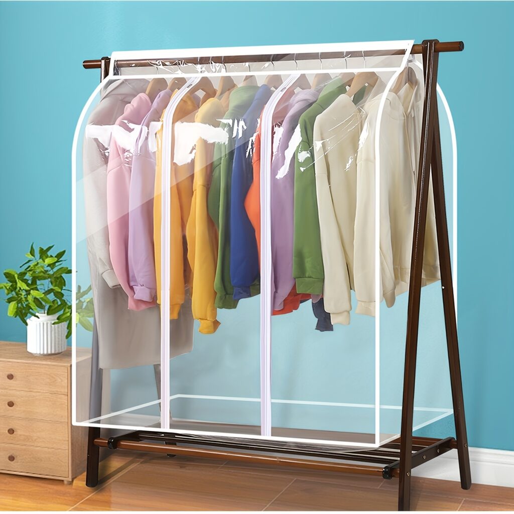 Oversized Transparent Hanging Garment Bag Closet Organizer Suit ...