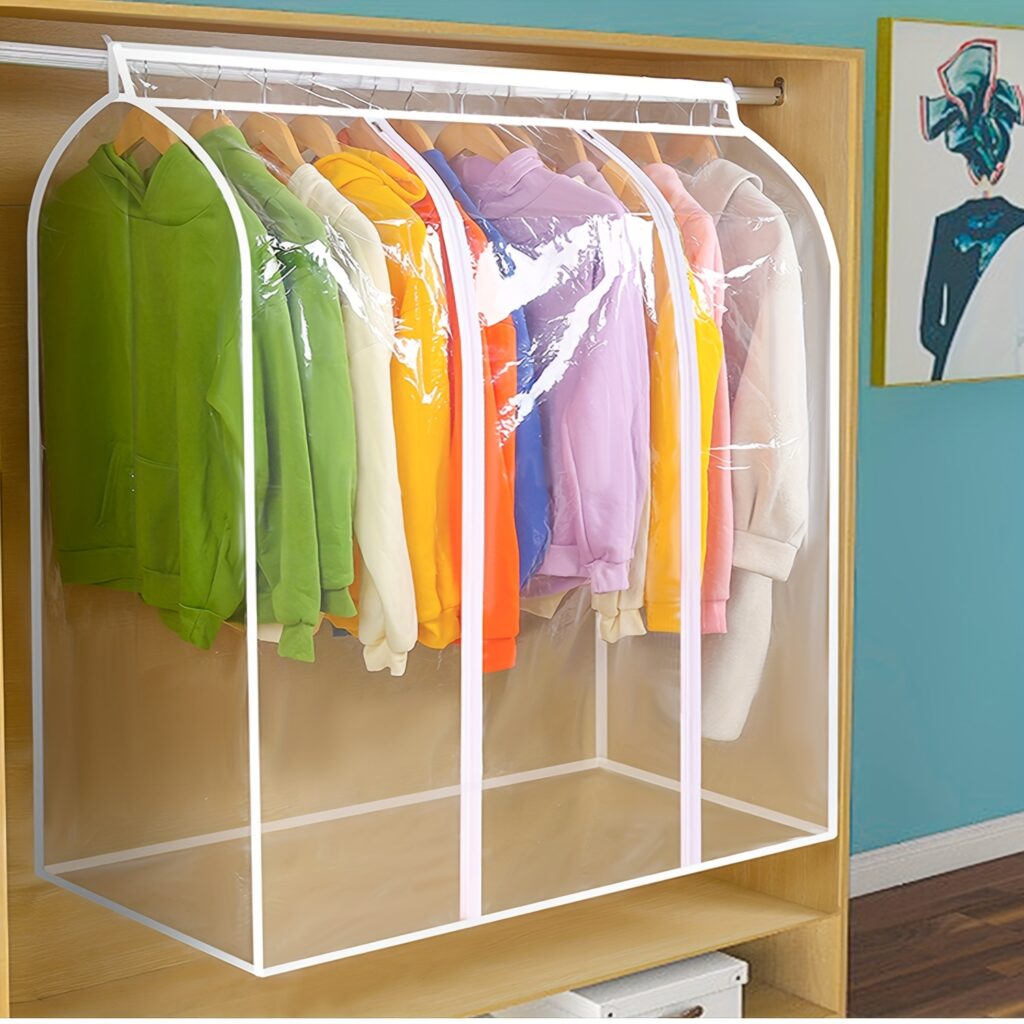 Extra Large Clear Hanging Garment Bag For Closet Organization - Free ...