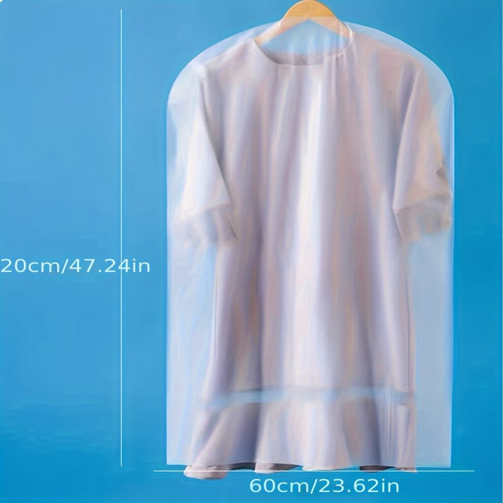 20pcs Clear Suit Dust Cover Bags Hanging Clothes Storage Solution ...