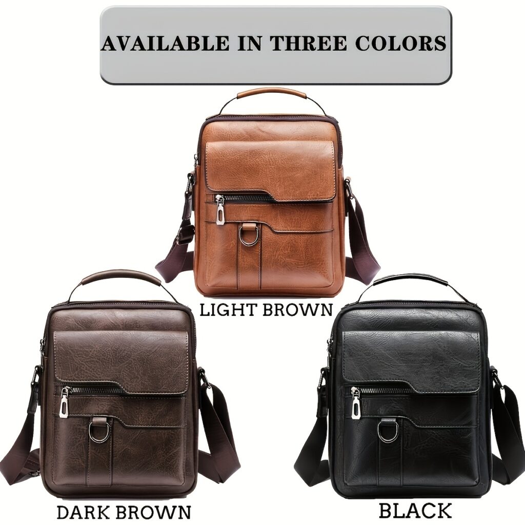 Mens Vintage Pu Leather Shoulder Bag Business Satchel For Men - Free ...