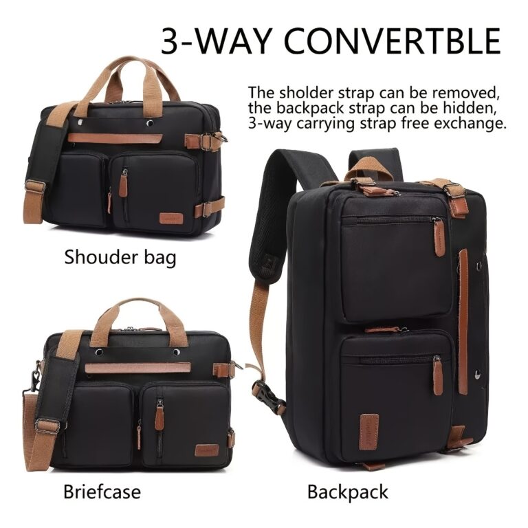 Multifunctional Mens Laptop Backpack Work Briefcase 3in1 Computer Bag ...