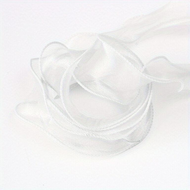 Luxurious Golden Edge Sheer Wired Organza Ribbon For Crafting Dcor ...