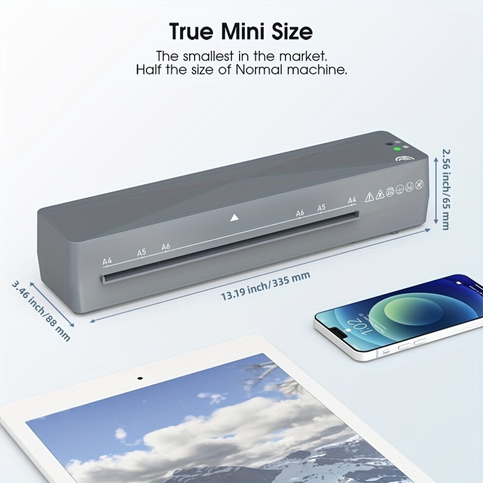 Highspeed A4 Composite Machine Durable Gray Instant Heatup Laminator - Free Shipping Worldwide