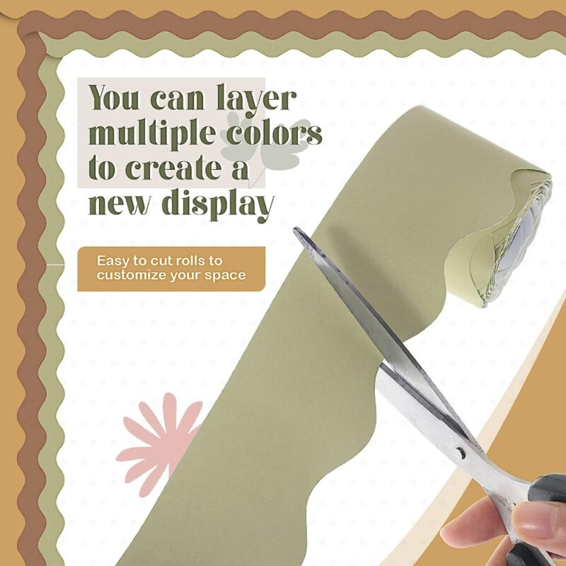 Vibrant 328 Ft Fanshaped Classroom Bulletin Board Border Decoration ...