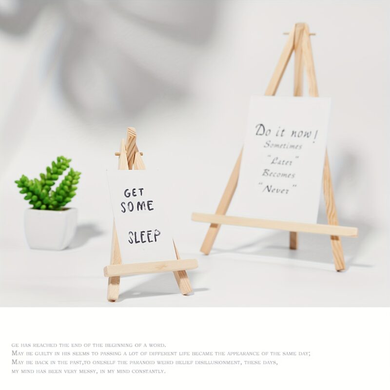 10pack Mini Wooden Easels Rustic Display Stand For Art Events - Free ...