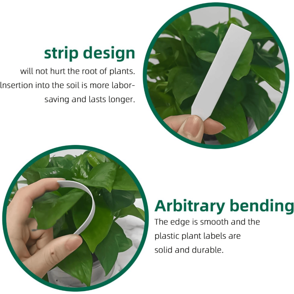 100pcs Waterproof Plastic Plant Labels 4 Inch Durable Garden Tags ...