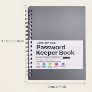 Compact Alphabetical Password Keeper Journal Mini Password Logbook For ...