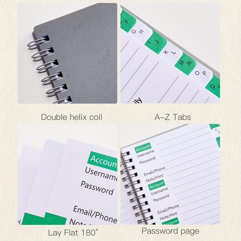 Compact Alphabetical Password Keeper Journal Mini Password Logbook For ...