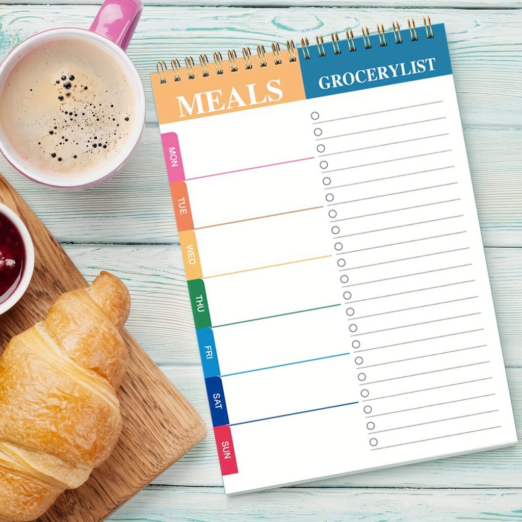 90page Weekly Meal Planner Pad With Tearoff Grocery Checklist - Free ...