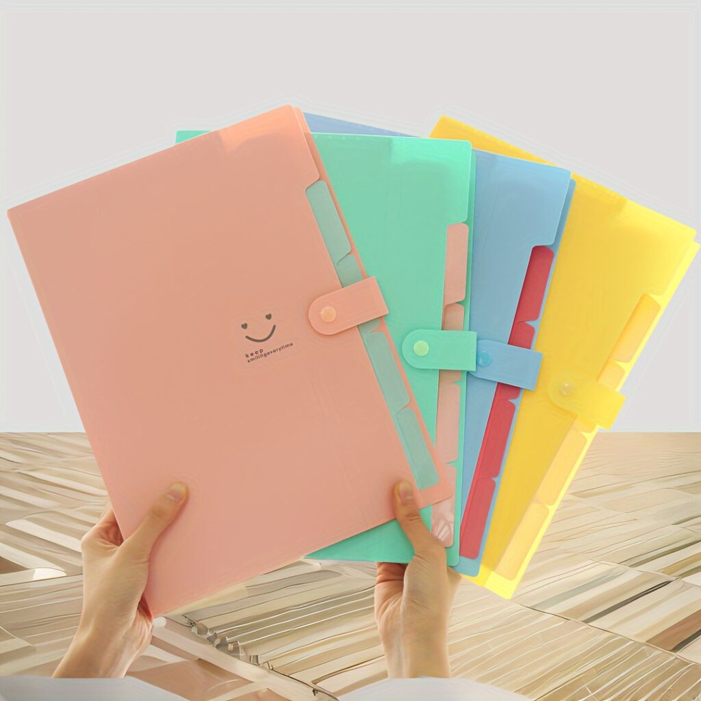 5pack A4 Accordion File Folders Durable Expandable Document Organizer ...