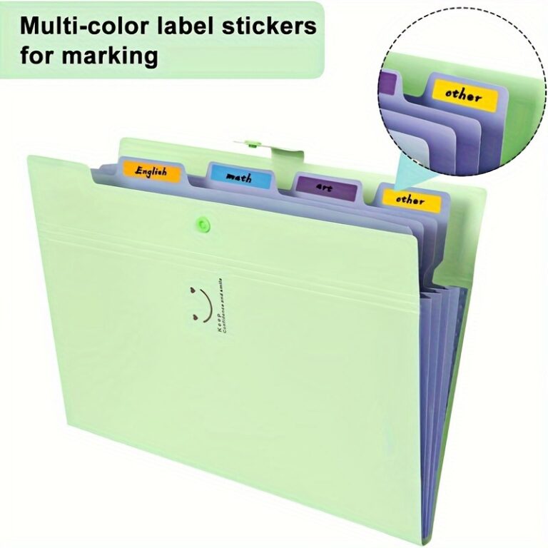 5pack A4 Accordion File Folders Durable Expandable Document Organizer ...