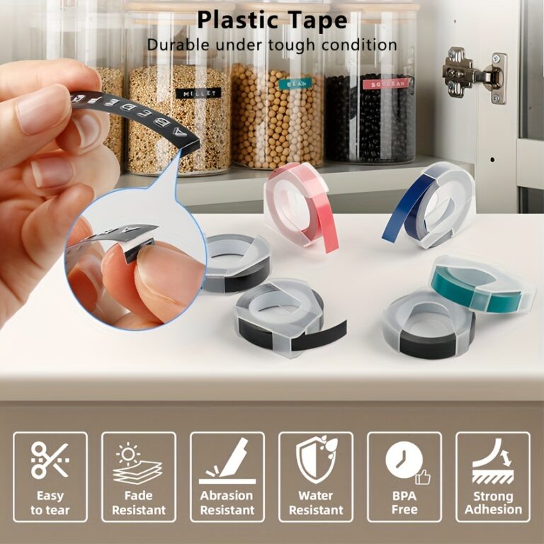 6 Rolls Phomemo Embossing Label Maker Portable 3d Design Blue Color ...