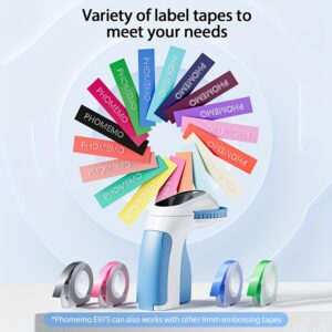 6 Rolls Phomemo Embossing Label Maker Portable 3d Design Blue Color ...