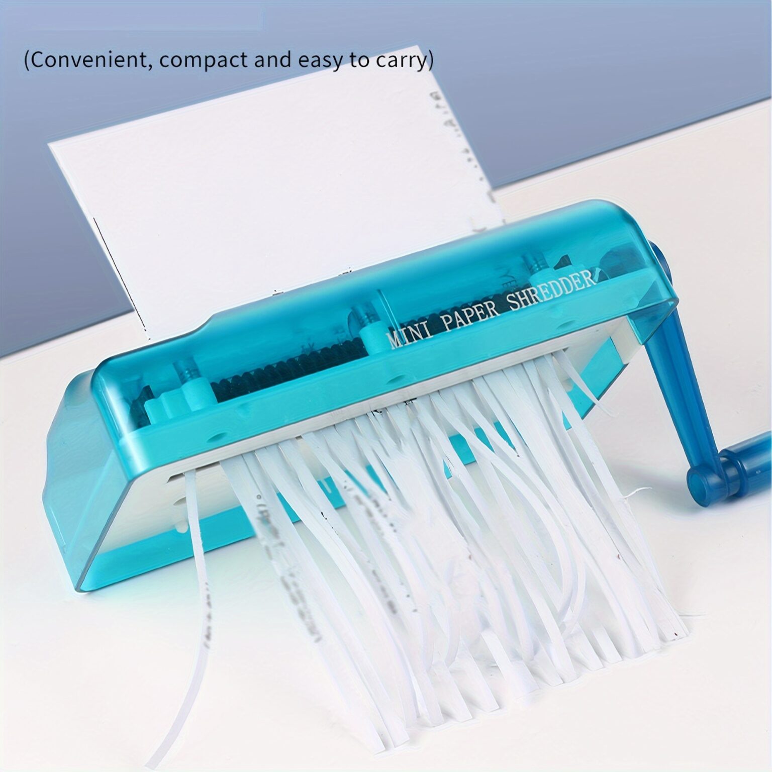 Compact Manual Paper Shredder Portable Spacesaving Wireless Office Tool ...