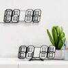 Modern 3d Led Clock With Nightlight Adjustable Brightness Alarms ...