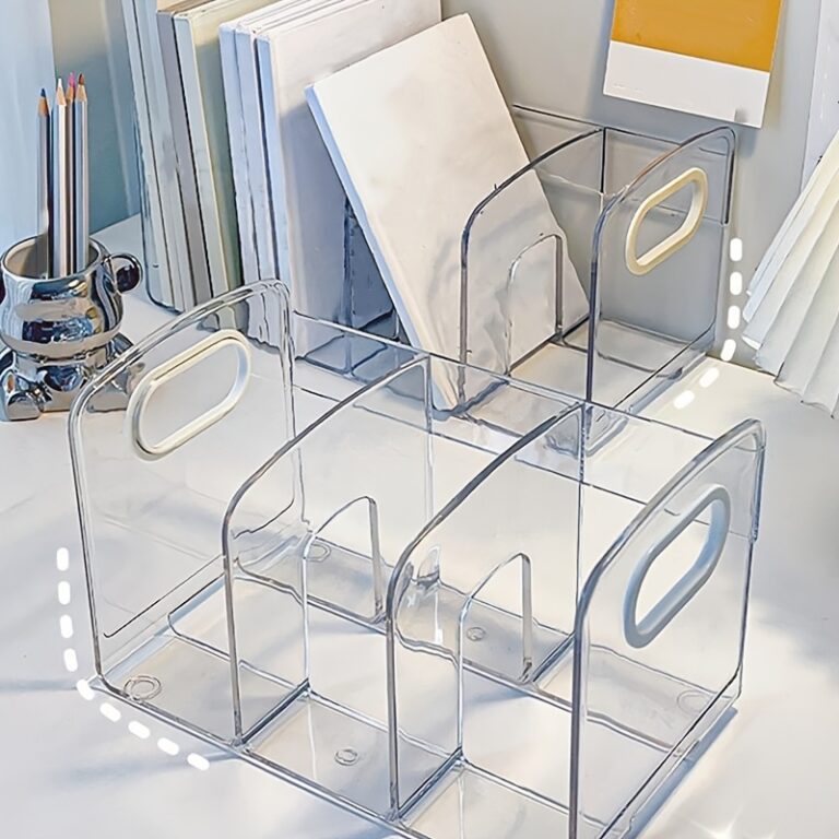 Compact Transparent Desk Organizer Durable Book File Storage Solution ...
