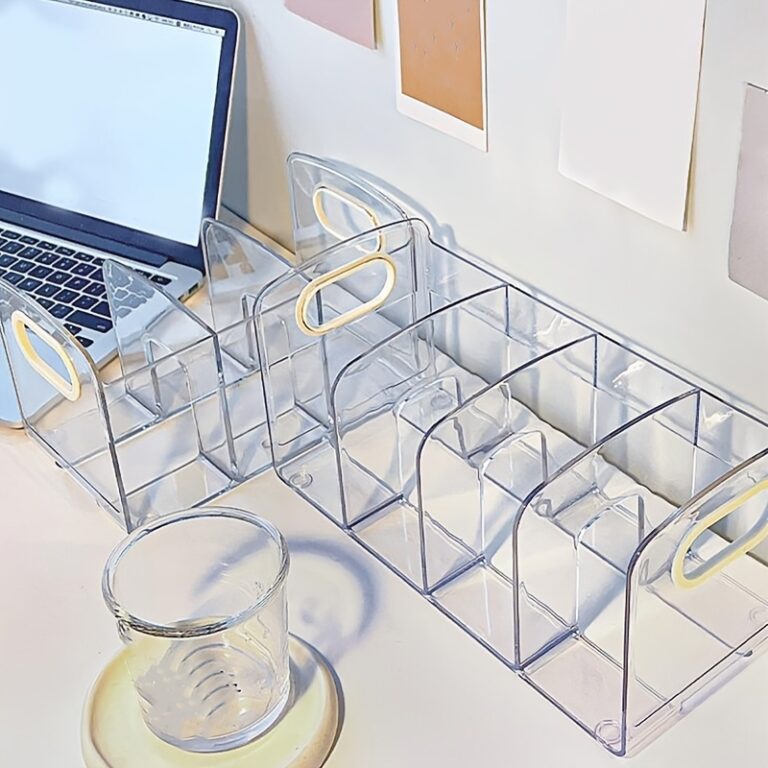 Compact Transparent Desk Organizer Durable Book File Storage Solution ...