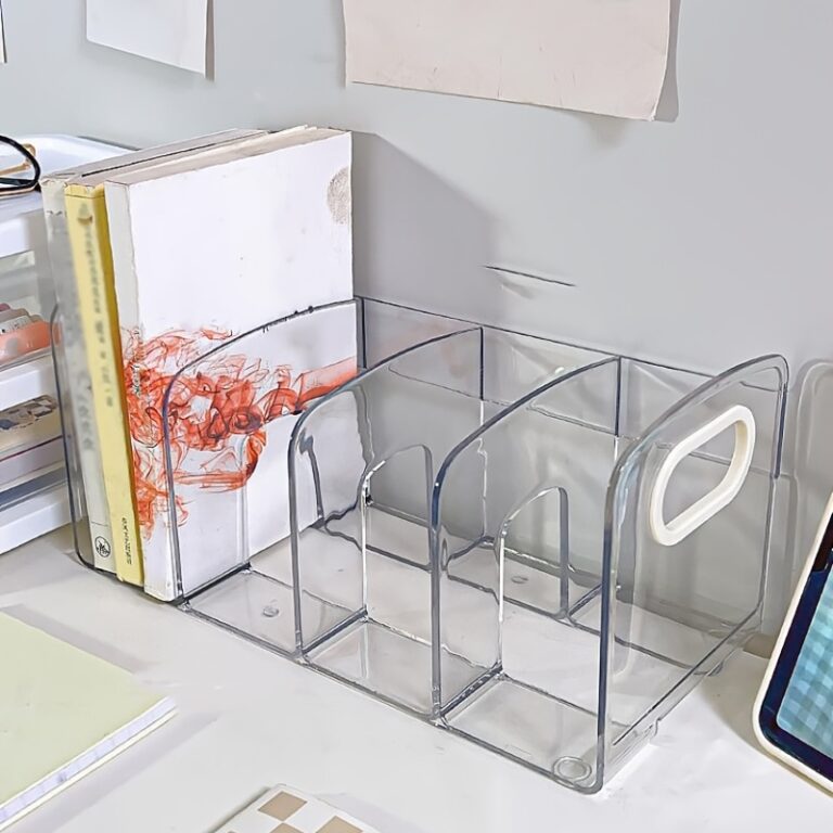 Compact Transparent Desk Organizer Durable Book File Storage Solution ...