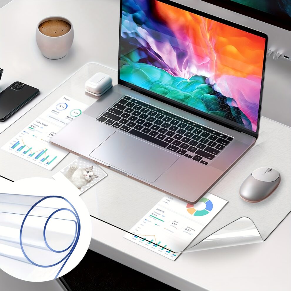 Transparent Waterproof Desk Pad Office School Writing Mouse Protection ...